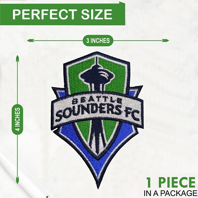 Seattle Sounders MLS Club Logo Iron On Patch - Sew Patch - Embroidered ...