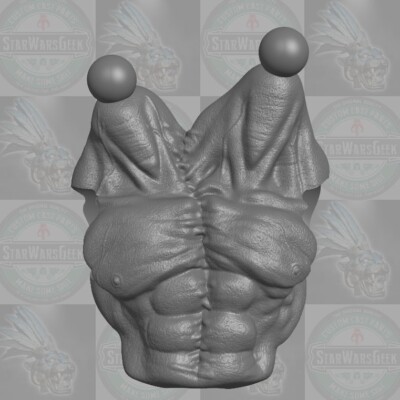 Two-headed Cyclops torso for use with Mythic Legions Ogre-scale action ...