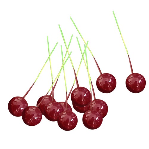 100PCS Simulation Cherry Artificial Lifelike Cherry High Imitation ...