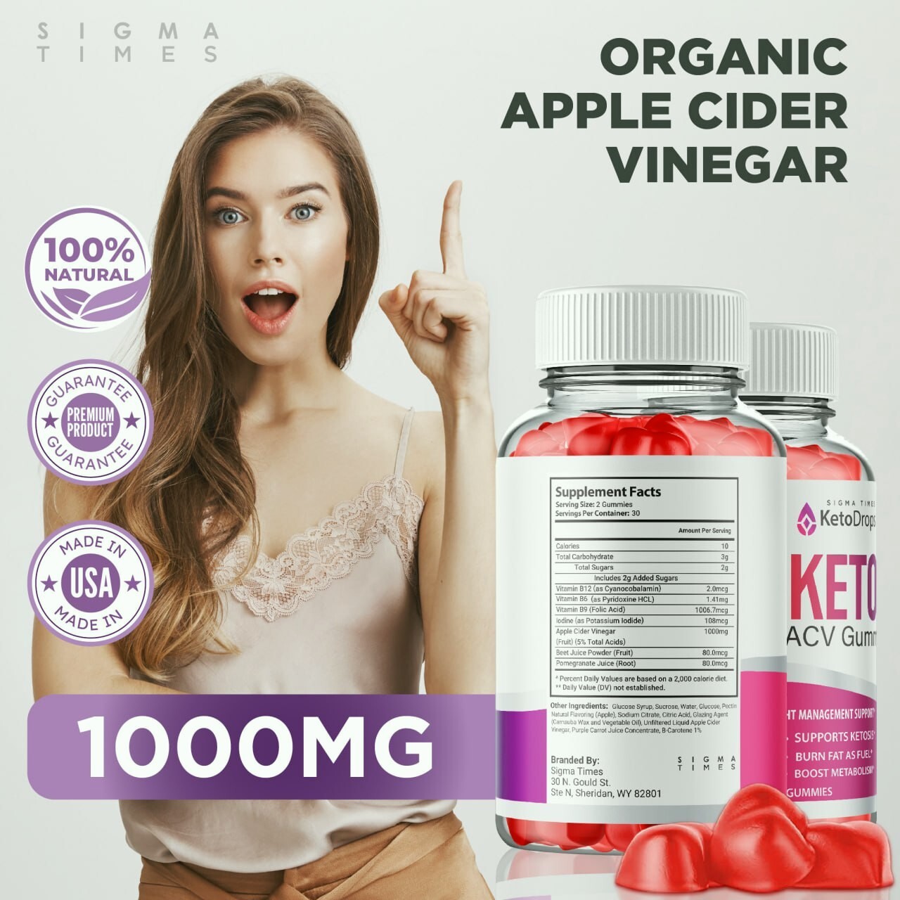 (3 Bottles) Keto Drops, Official Keto Drops ACV Gummies For Weight Loss ...