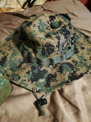 USMC MARPAT Boonie Cover - Marine Corps Woodland Boonie Hat 3" Brim ...
