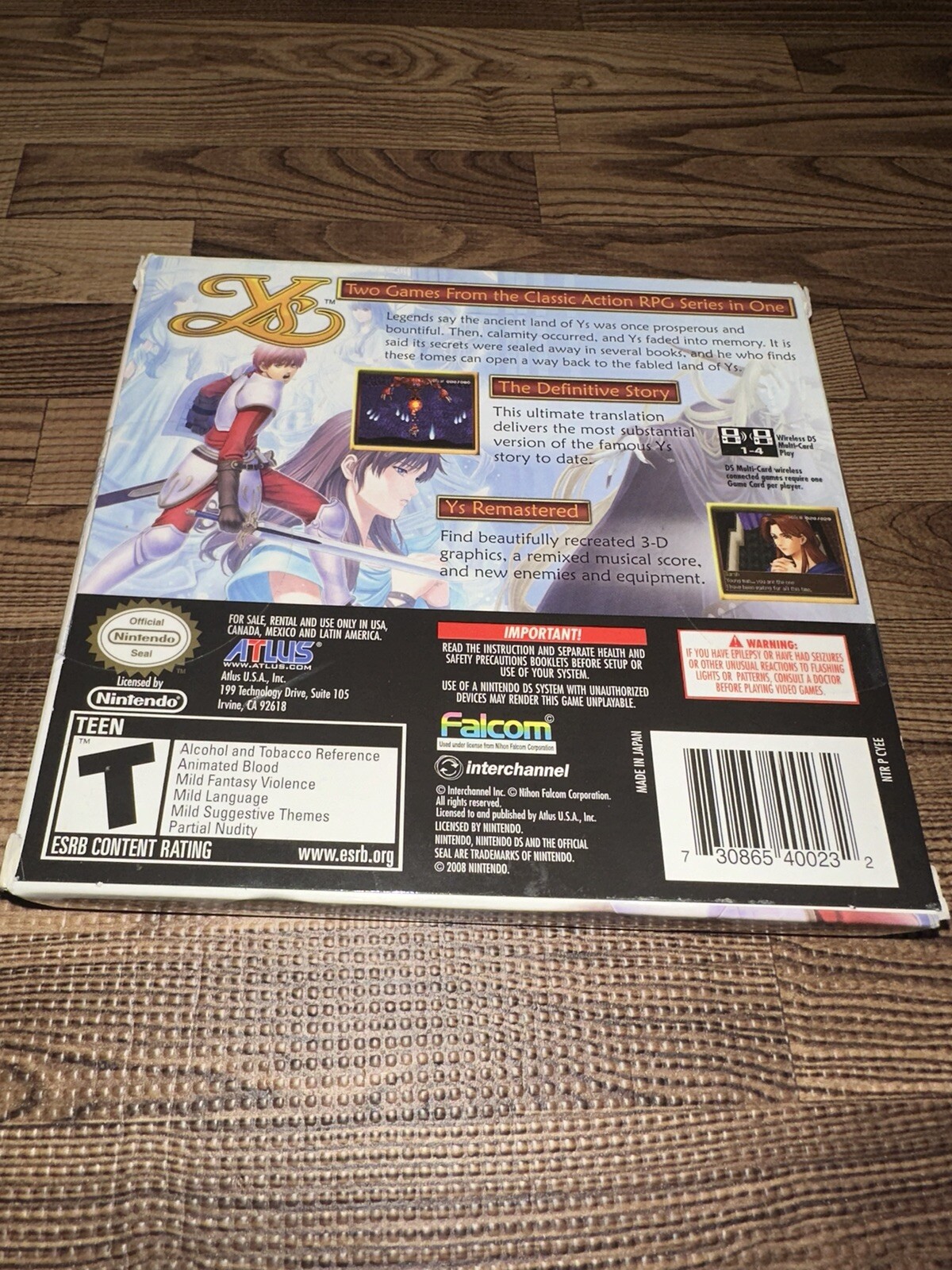 Legacy of Ys: Books I & II (Nintendo DS, 2009) for sale online | eBay