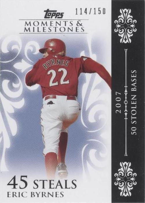 2008 Topps Moments & Milestones - Eric Byrnes #21-45 2007 - 50 Stolen ...