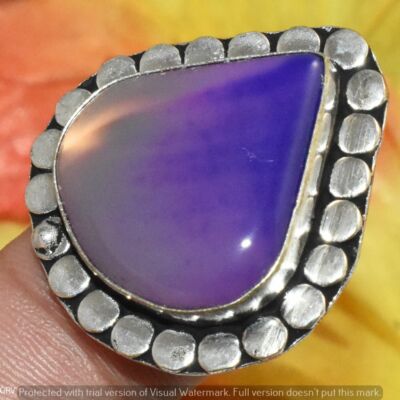 Purple Onyx Gemstone Ring 925 Sterling Silver Plated Us Size 7.5" U342 ...