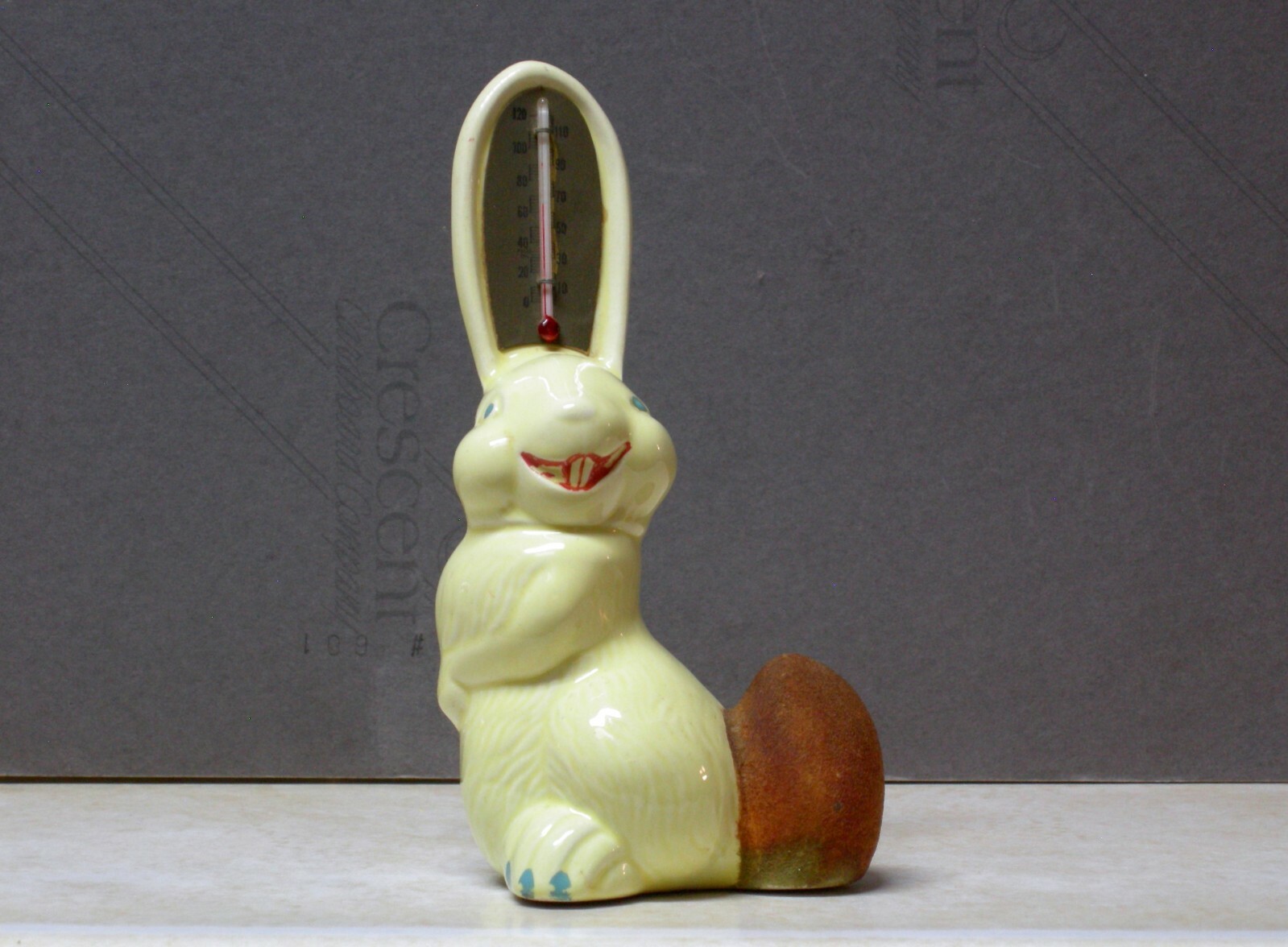 Vintage Thermometer Weather Forecaster Pottery EASTER Bunny Rabbit ...