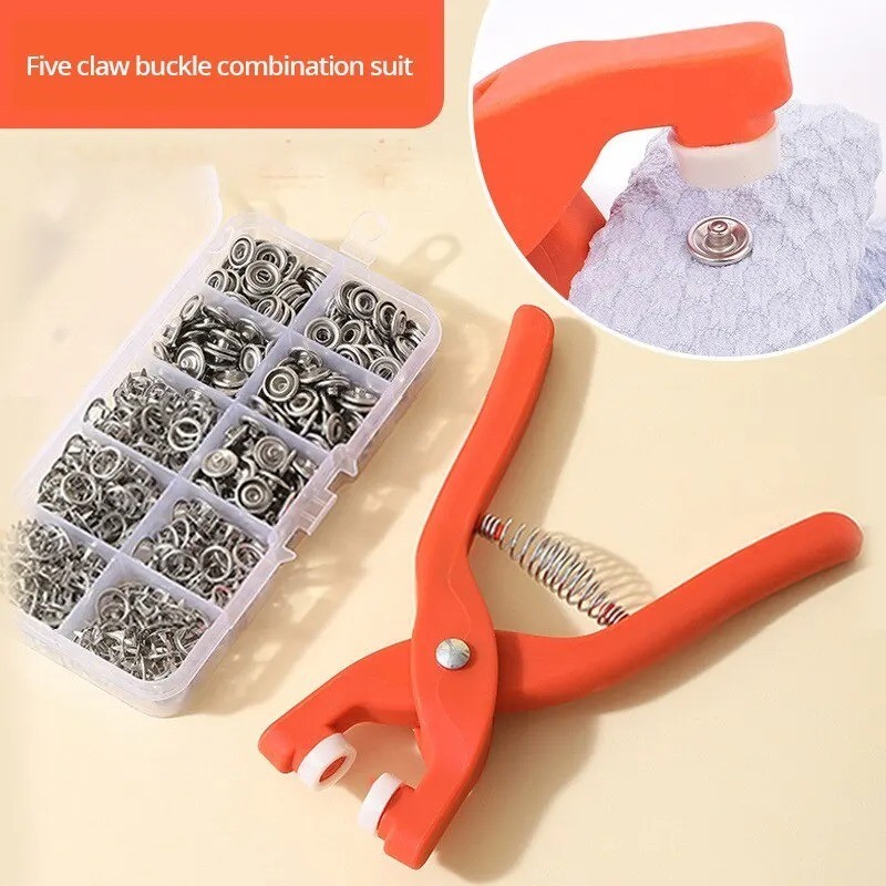 51pcs Metal Snap Fastener Kit with Hand Press Tool Sewing Buttons ...