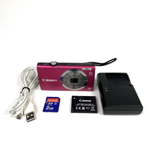 PINK Canon PowerShot A2300 Compact Digital Camera Y2K Digicam Bundle ...