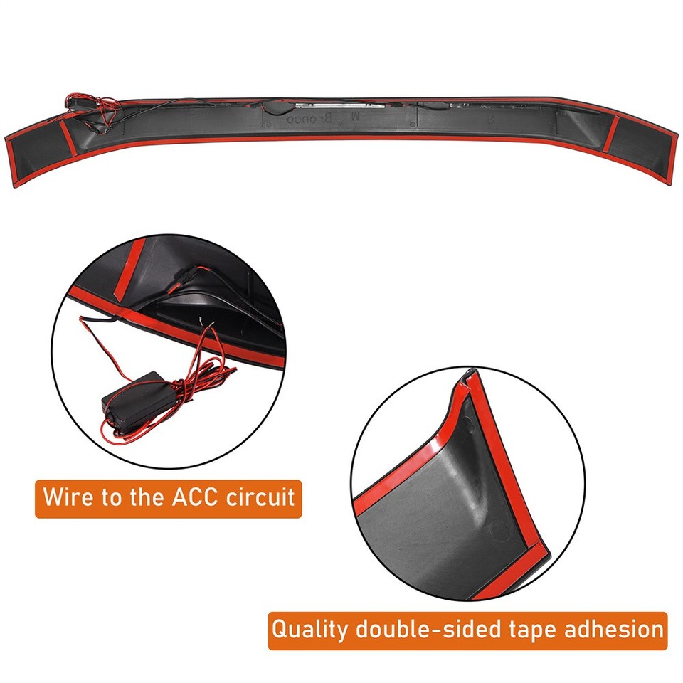 Fit Ford Bronco 21-25 Hood Protector Stone Guard Bug Shield Deflector w ...