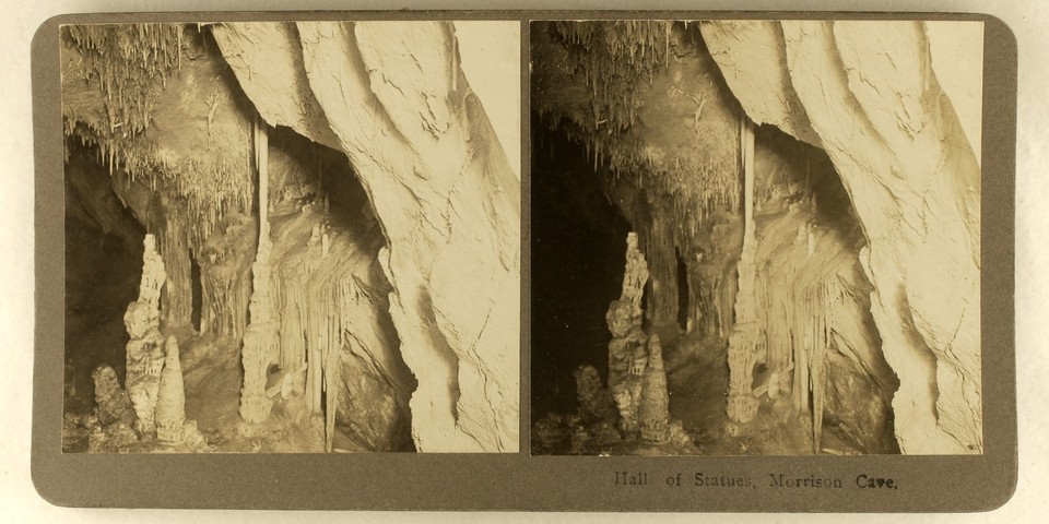 N A Forsyth Stereoview The Hall of Statues, Morrison Cave, Montana MHS ...