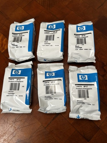 Hp Lot Of (6)Color-356 Blk-3 57 Ink Cartridges | eBay