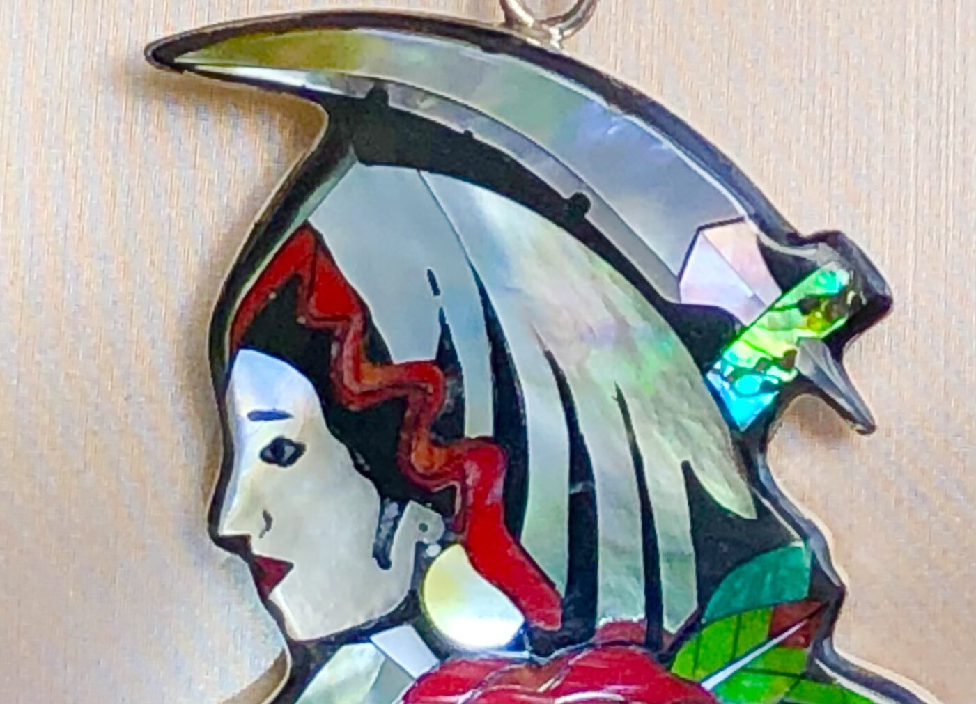 MAGNIFICENT Woman of Valor Native Rose Opal Gemstone Pendant Warrior ...