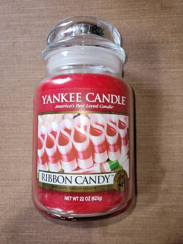 Yankee Candle RIBBON CANDY Festive Collection Large 22 oz Red NOS ...