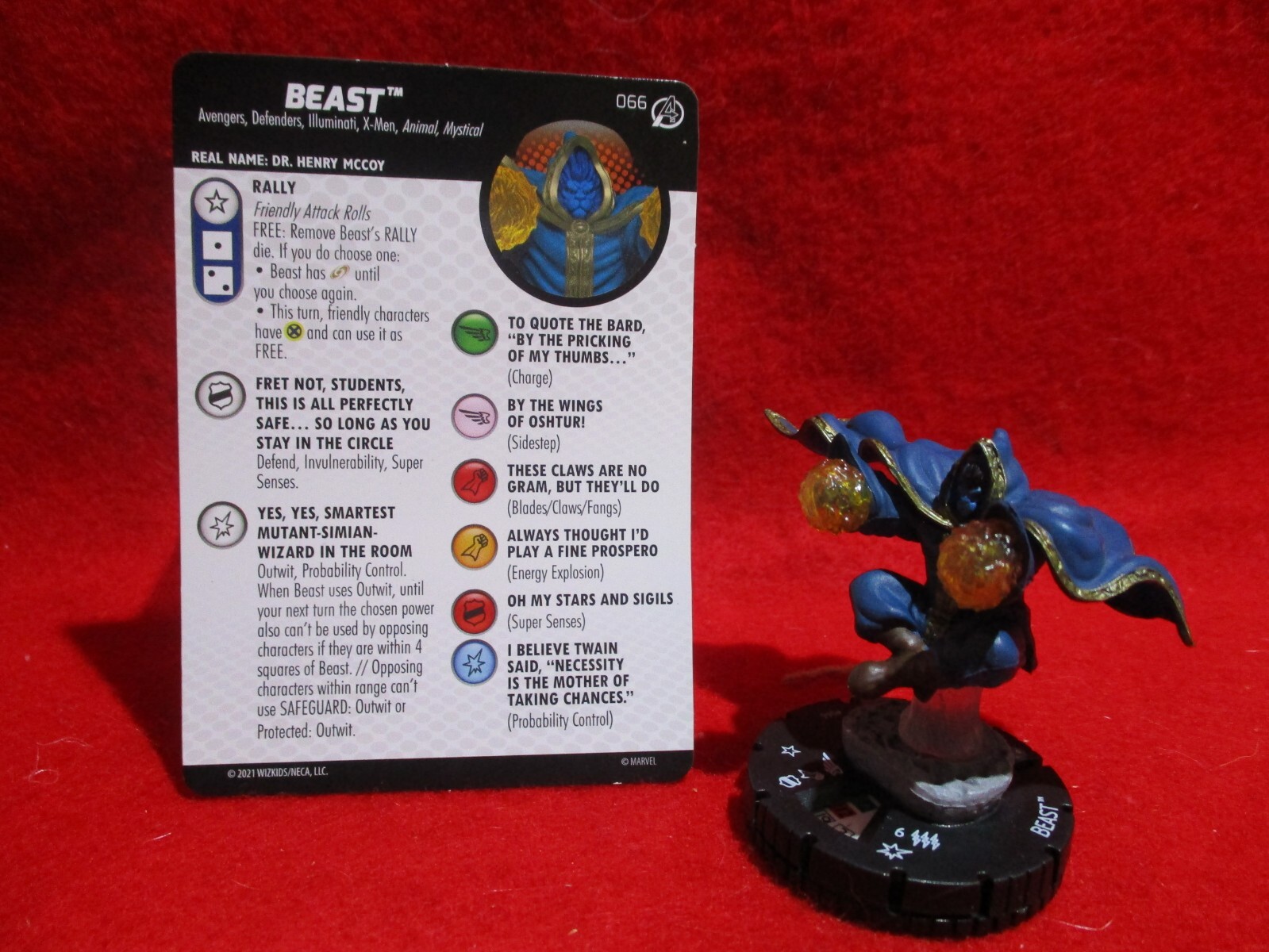 BEAST #066 CHASE WITH CARD - AVENGERS FANTASTIC FOUR EMPYRE HEROCLIX ...