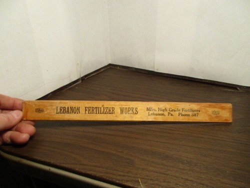 Wooden Foot Rule Advertisement - Lebanon Fertilizer Works - Lebanon, PA ...