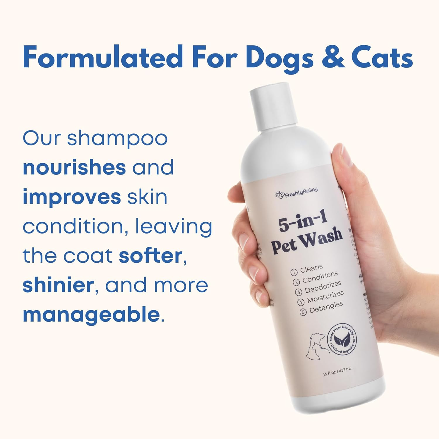 Dog and Cat Shampoo and Conditioner for Dogs and Cats - Best 5 in 1 ...