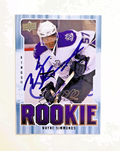 2008-09 UD MVP ROOKIE NHL HOCKEY AUTOGRAPHED CARD #368 WAYNE SIMMONDS ...