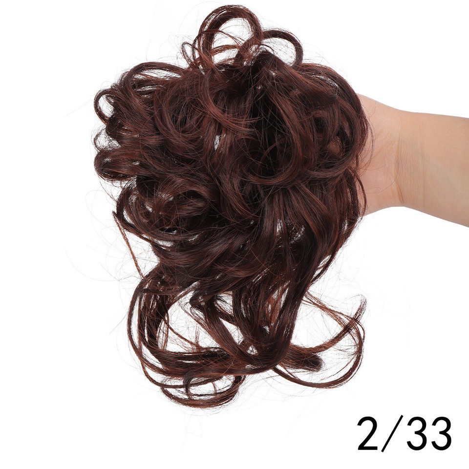 Tousled Updo Hair Buns Extension Elastic Hair Band Hair Pieces Curly ...