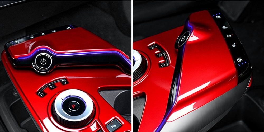 Gloss Red Center Console Gear Shift Lever Panel Cover Trim For Kia EV6 ...