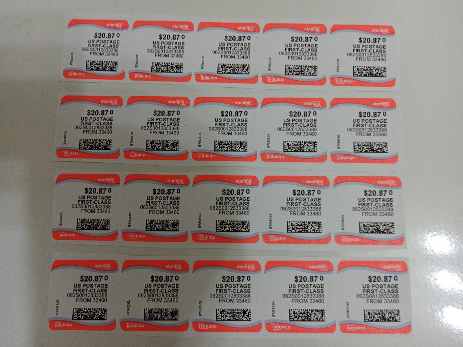 Discount Stamps 20 Registered Mail Stamps Fast Shipping. | eBay