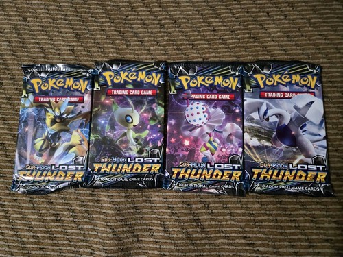 Lost Thunder - Sealed 4 Booster Pack Art Set - Pokémon Sun & Moon TCG ...