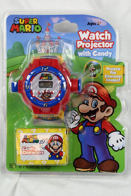 * Super Mario Watch Projector W/Candy -Real Watch Projects 24 Character ...