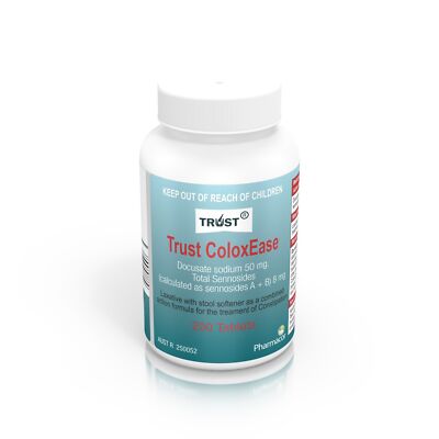 TRUST COLOXEASE 50MG/8MG 200TABS X 200 TABS TAB DOCUSATE/SENNOSIDES | eBay