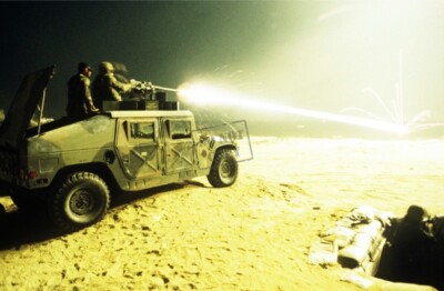 High-Mobility Multipurpose Wheeled Vehicle (HMMWV) .50 caliber machine ...