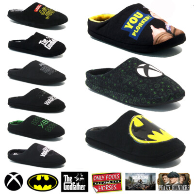 MENS BATMAN XBOX DEL BOY CALL OF DUTY PEAKY NOVELTY FLEECE WINTER MULES ...
