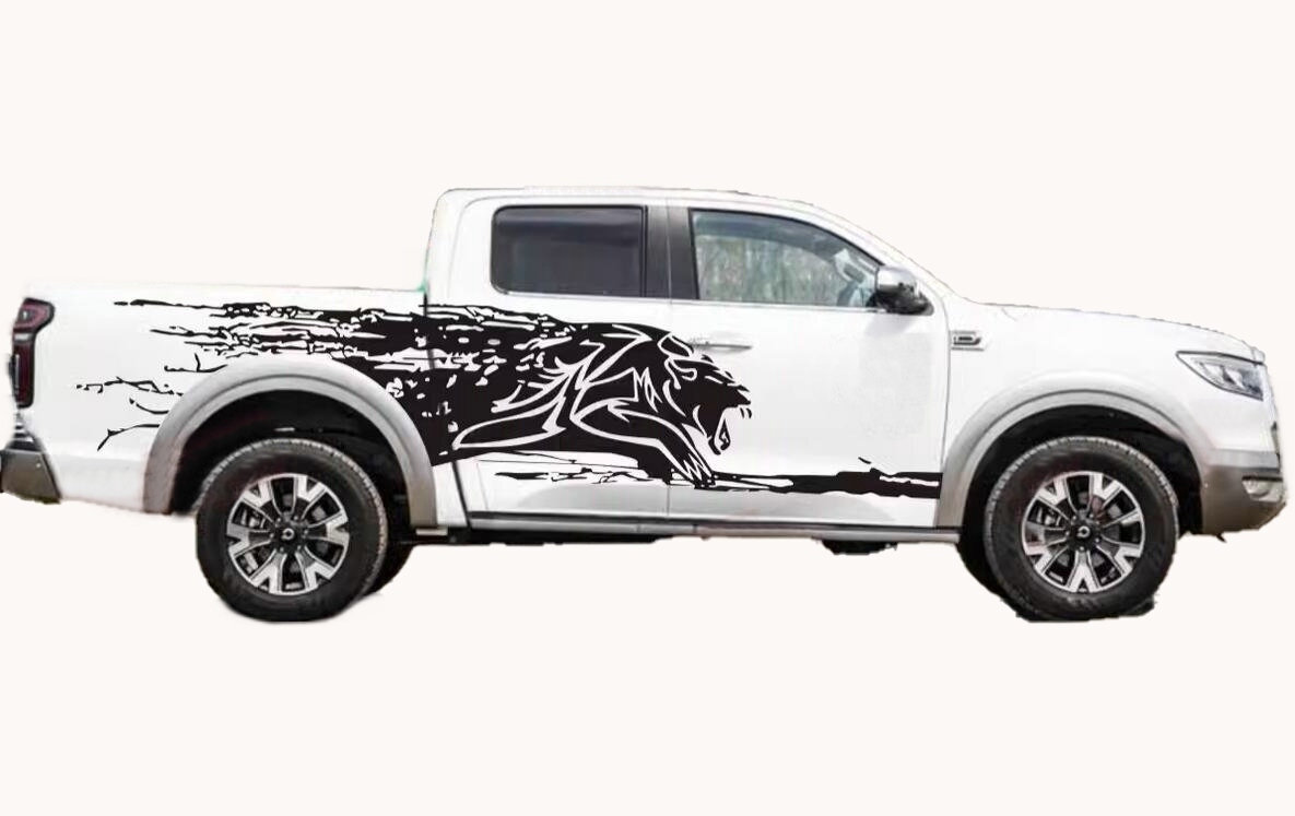 Graphic Running Leopard Car Sticker Kit For Ford Raptor F-150 Trunk ...