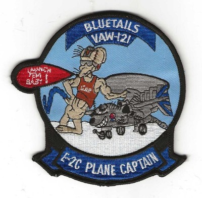 USN VAW-121 E-2C PLANE CAPTAIN patch E-2 HAWKEYE AIRBORNE EARLY WARNING ...