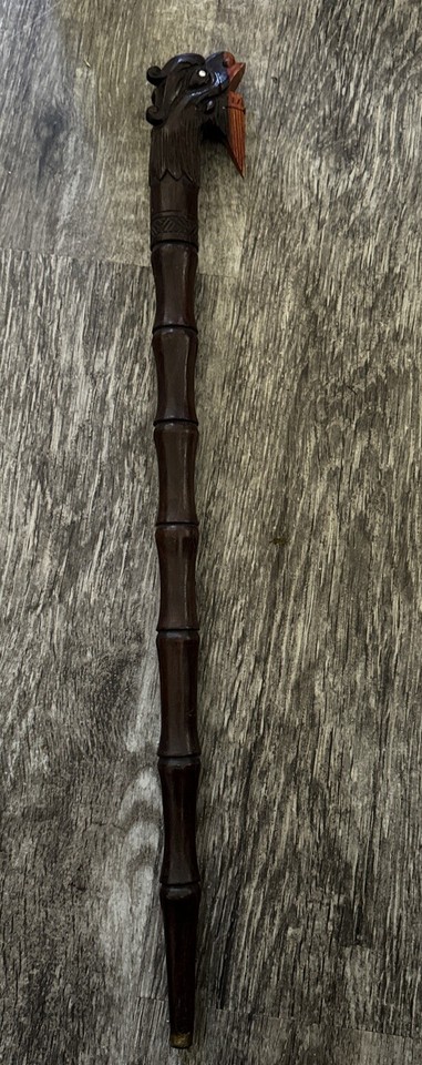 VINTAGE VIETNAM WAR ERA HAND CARVED WOODEN DRAGON SHORT TIMERS SWAGGER ...