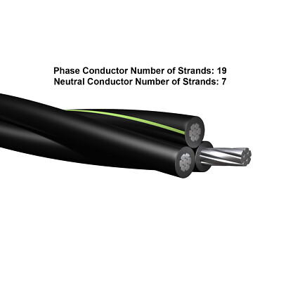 Brenau 1/0-1/0-2 Triplex Aluminum URD Direct Burial Cable (160 Amp ...