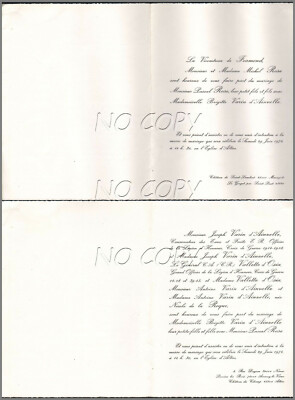 FAIRE PART MARIAGE 1974 Pascal ROSE / Brigitte VARIN D'AINVELLE | eBay