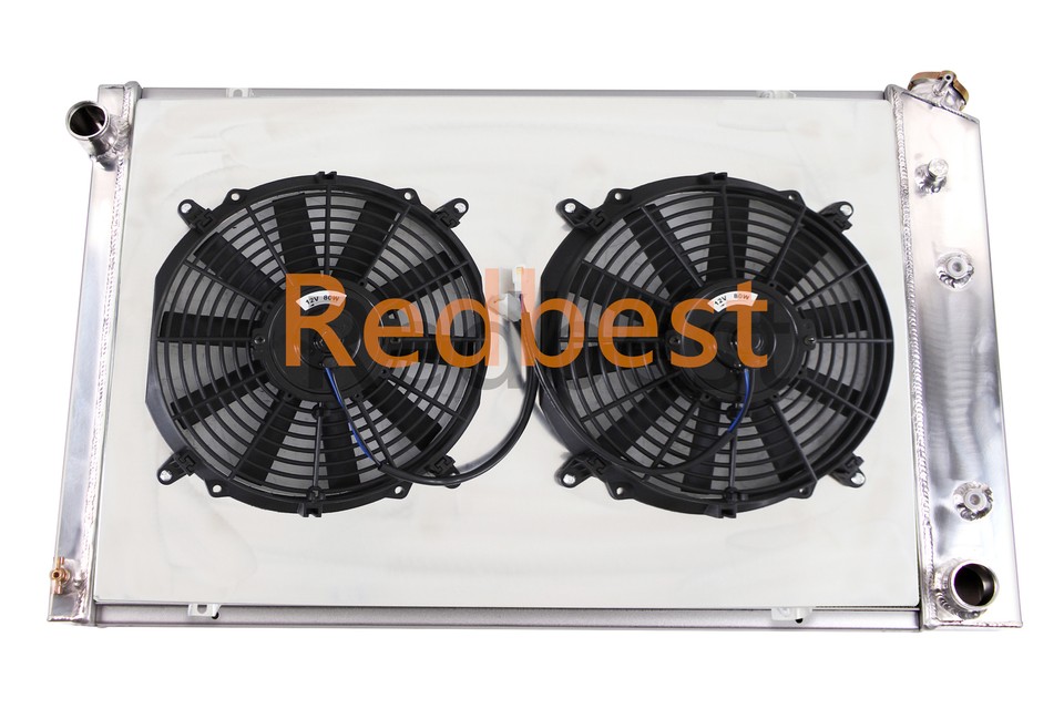 4 ROW RADIATOR+SHROUD+FANS FITS 1973-1991 CHEVY GMC C/K Pickup Truck ...