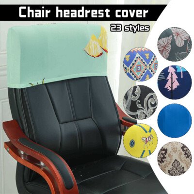 Household Swivel Chair Headrest Cover Office Chair Cover Elastic ...
