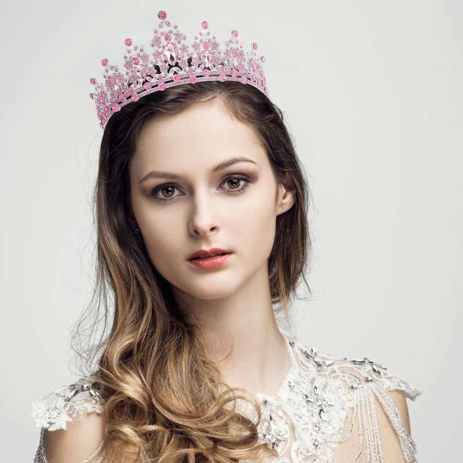 Tiaras for Women, Didder Pink Crystal Tiara Crowns Silver | eBay