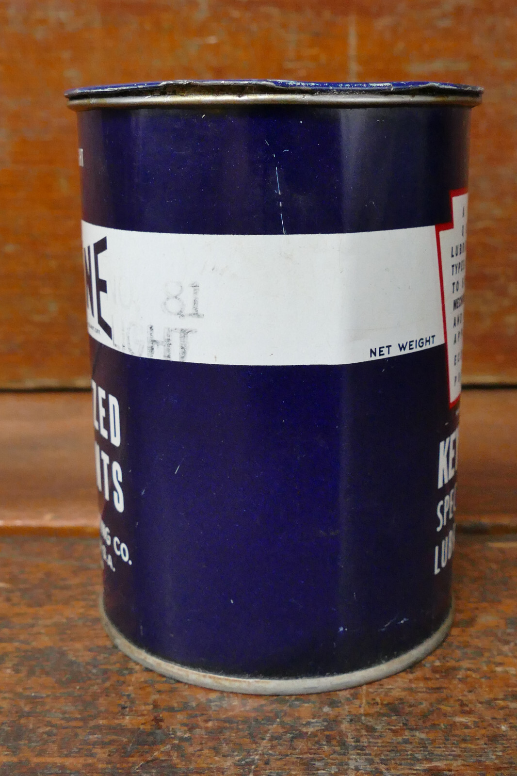 Vintage 1940s KEYSTONE Specialized Lubricants 1lb Metal Grease Oil Gas ...