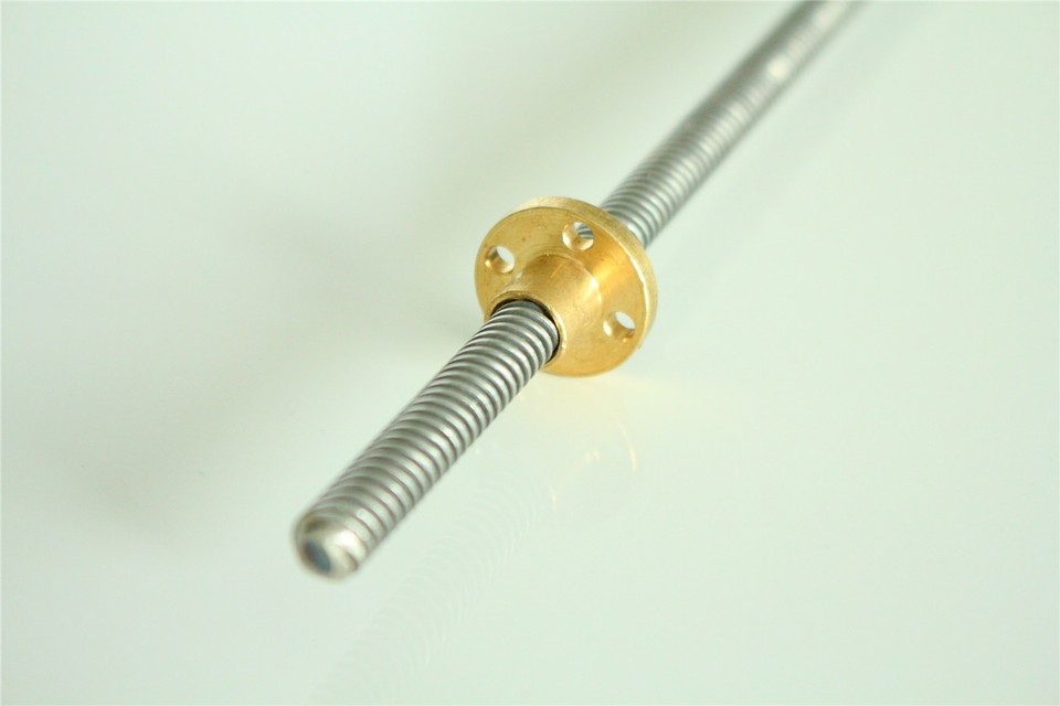 T8 Lead 2/ 8mm Rod Stainless Lead Screw Linear Rail Bar 100mm - 1200mm ...