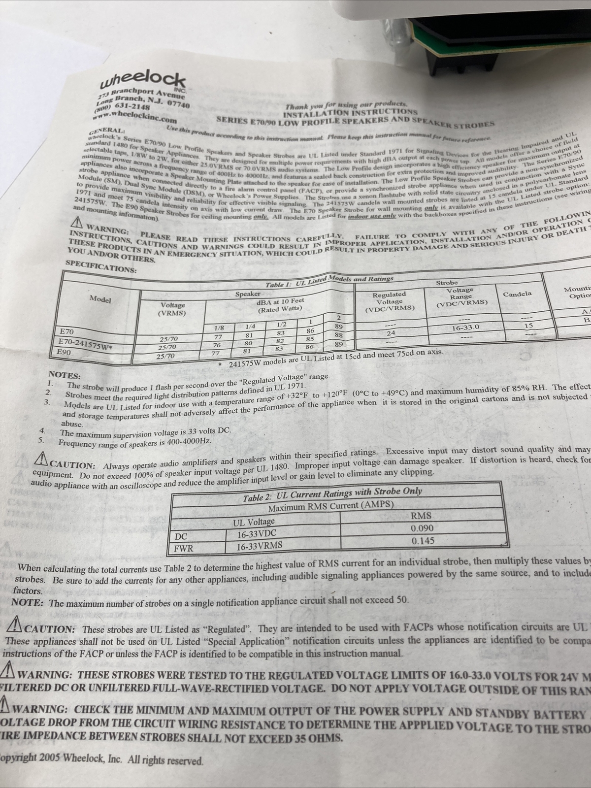 Cooper Wheelock Ceiling Speaker E90-W for 25/70.7v Paging System | eBay