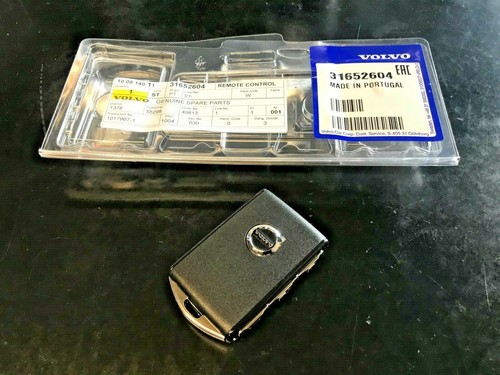 GENUINE VOLVO REMOTE KEY FOB BLACK / CHROME XC90 XC40 V60 V90 S90 XC60 ...