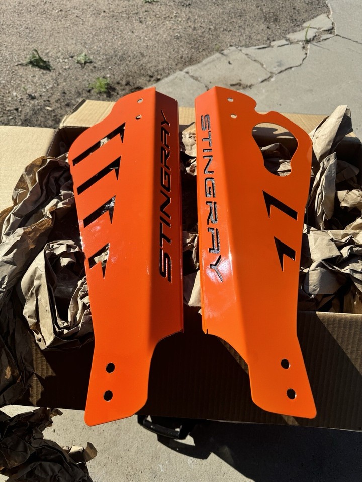 HTC 2020/2024 CORVETTE C8 ENGINE ORANGE SIDE PANELS | eBay