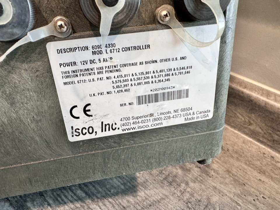 TELEDYNE ISCO 6712 HEAD CONTROLLER Missing Top Pump Hose Cover | eBay