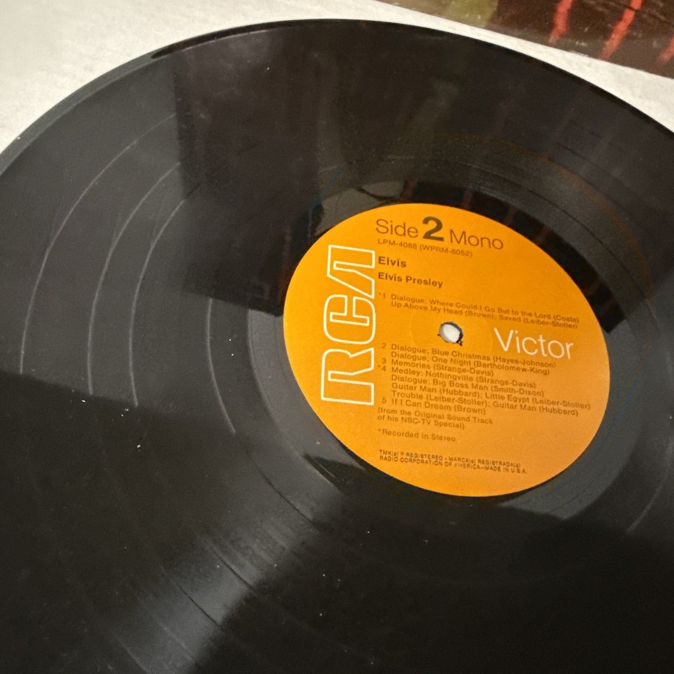 Elvis Presley LPM-4088 NBC TV Special LP 1968 Vinyl Record RCA Victor ...