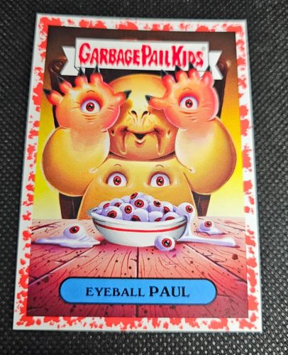 2019 GPK Eyeball Paul Blood Red Border 08/75 Oh, The Horror-IBLE 8B | eBay