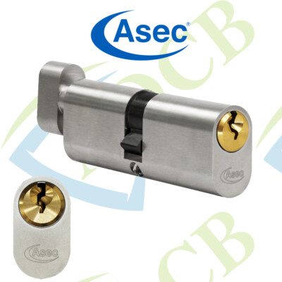 ASEC Vital 6 Pin Oval Key & Turn Cylinder Door Lock Mechanism | eBay UK