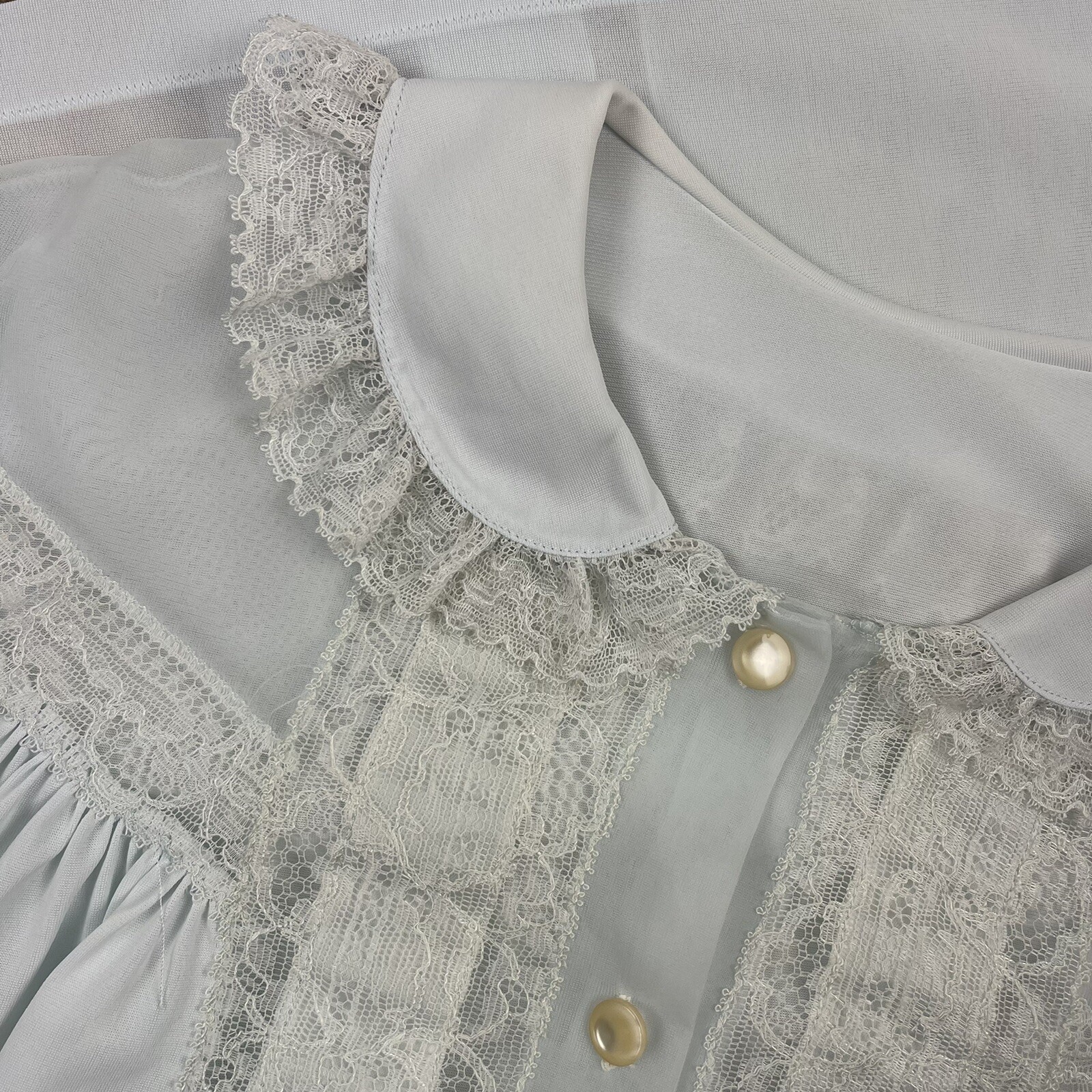 Vintage l 50s S Luxite Sheer Nylon Ruffle Lace Peter … - Gem