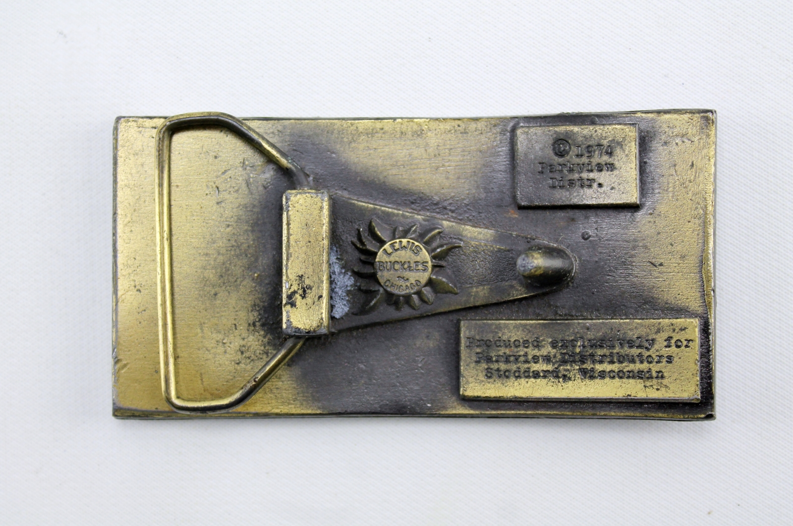 Vintage 1974 I'd Rather Be Flying Brass Belt Buckle Aviator Pilot Lewis ...