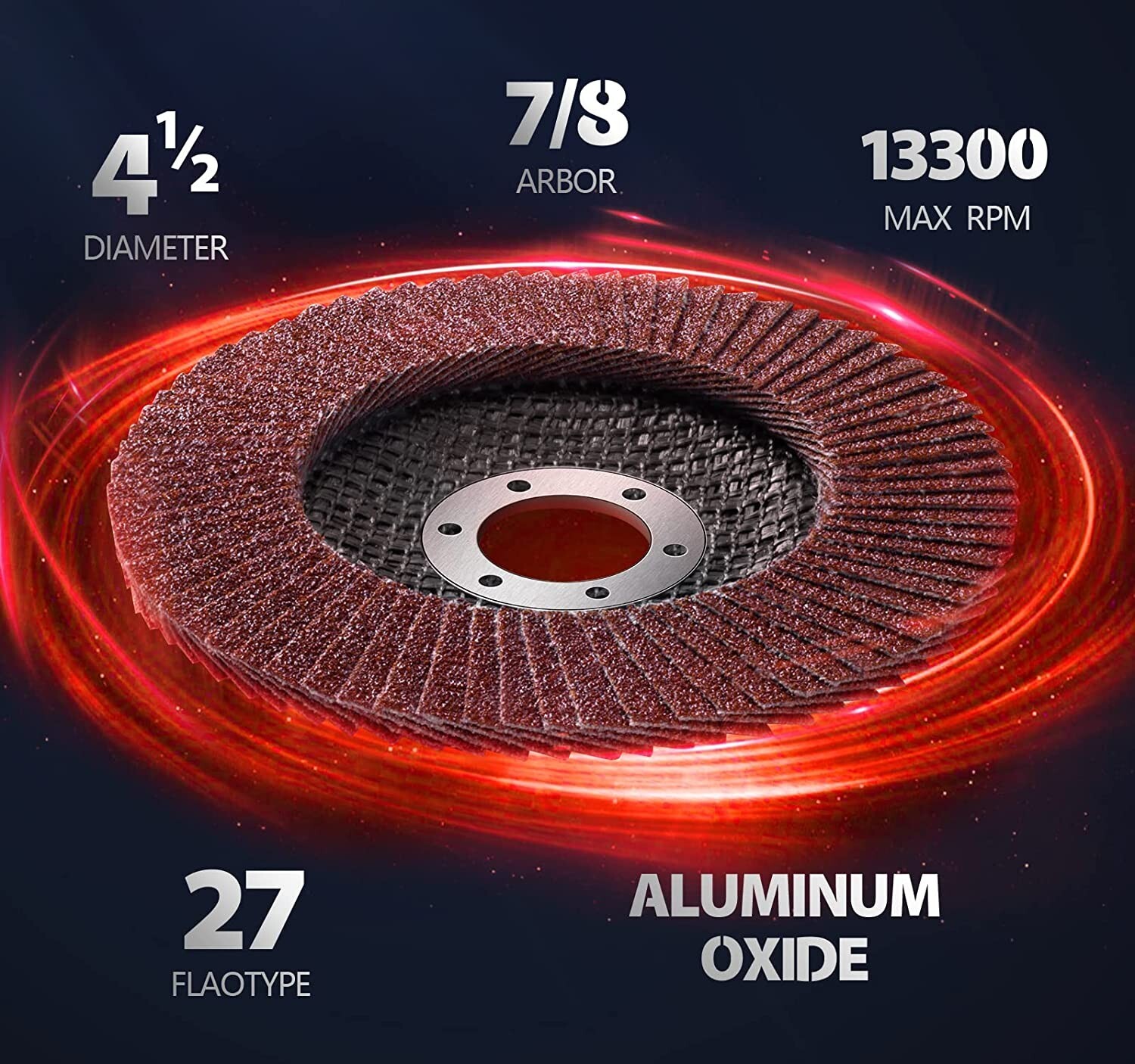 20 Pack Flap Discs 4.5 x 7/8" Grinding Wheel T27 Flapper Wheel for Die ...