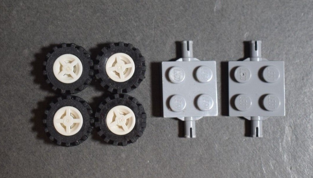 Lego 87414 4624 4600 Wheels Tyres and Axle Select Colour Pack of 4 ...