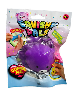 SQUISHY PALZ GUMMY FEEL SQUISHY SENSORY TOY Teddy Bear. 4+ Stress ...
